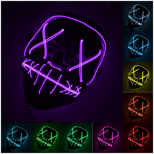 Purple LED Halloween Mask | ikrush